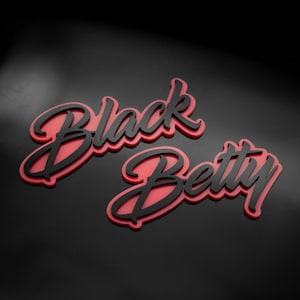 Custom Cursive Font Car Emblem - Custom Colors - Installs in Seconds ...