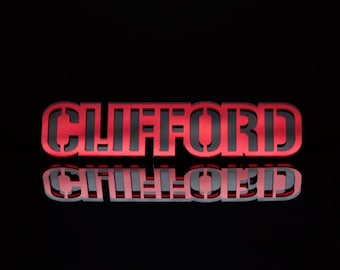 Custom Cursive Font Car Emblem Custom Colors Installs in Seconds 1.5 ...