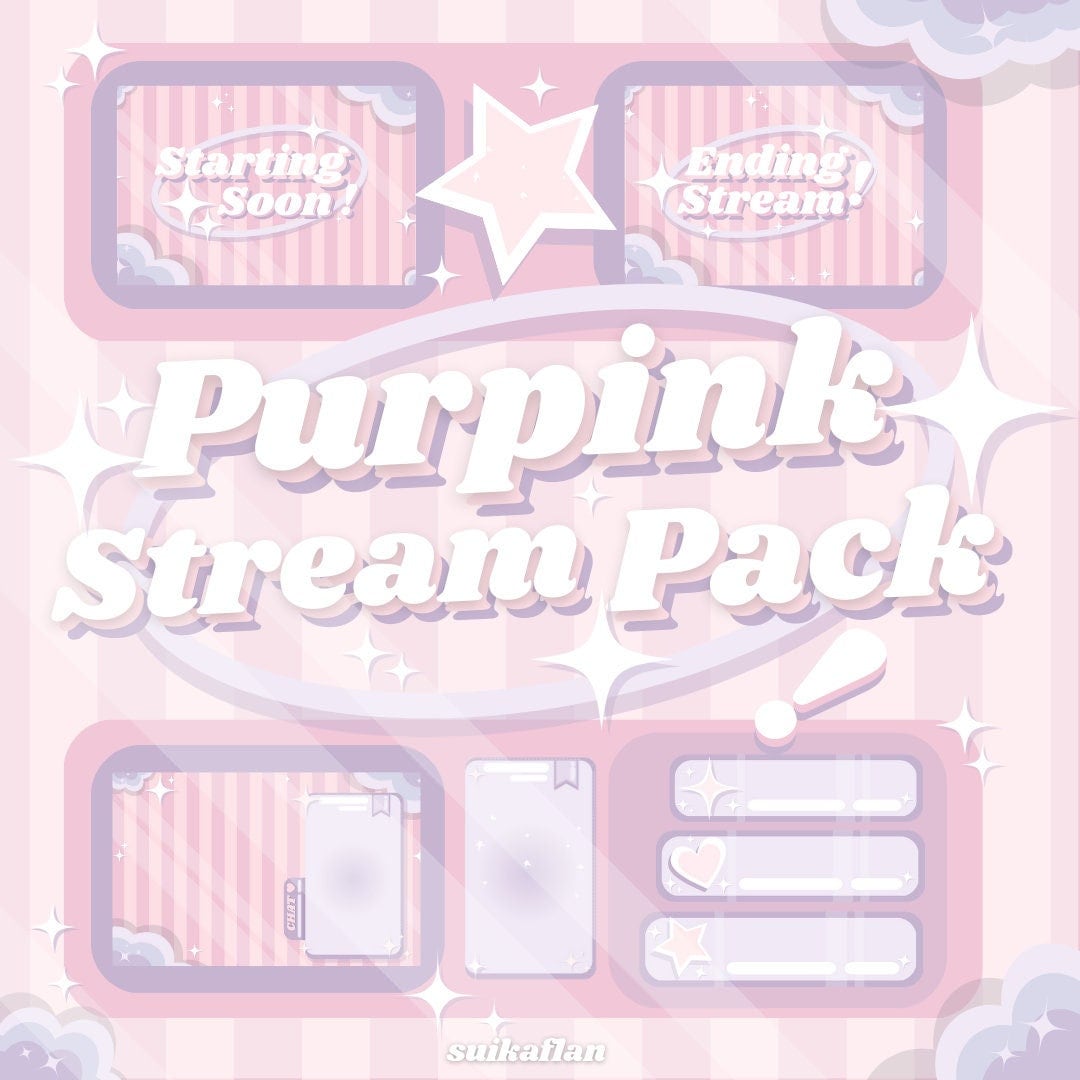 Purpink Sparkle Stream Pack Stream Screens Chats Banners Cute Pink ...