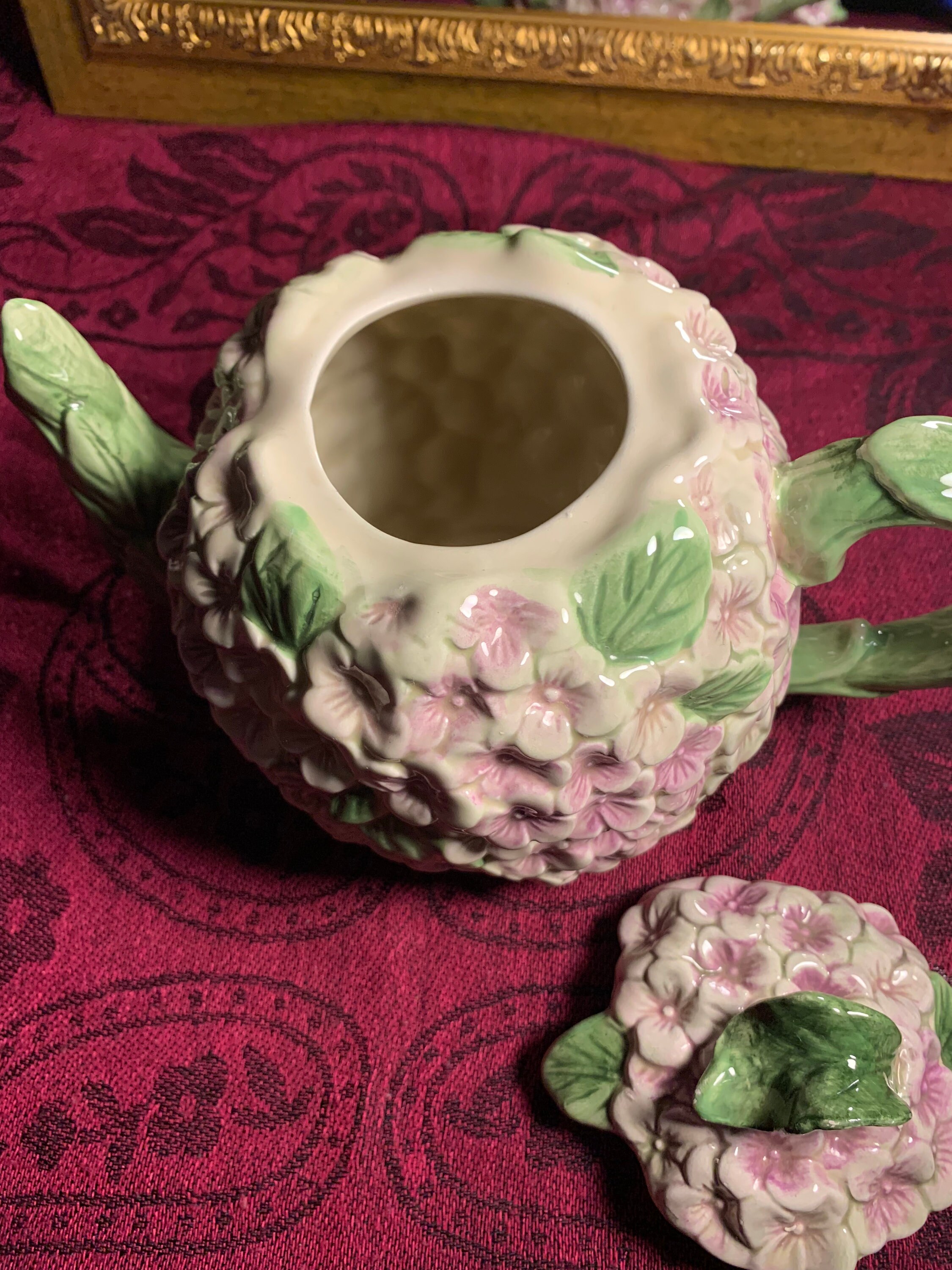 Vintage Purple Hydrangea Teapot - Etsy