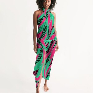 TIGER PRINT COVERUP - Aka Swimsuit Cover up - Pink and Green Coverup ...