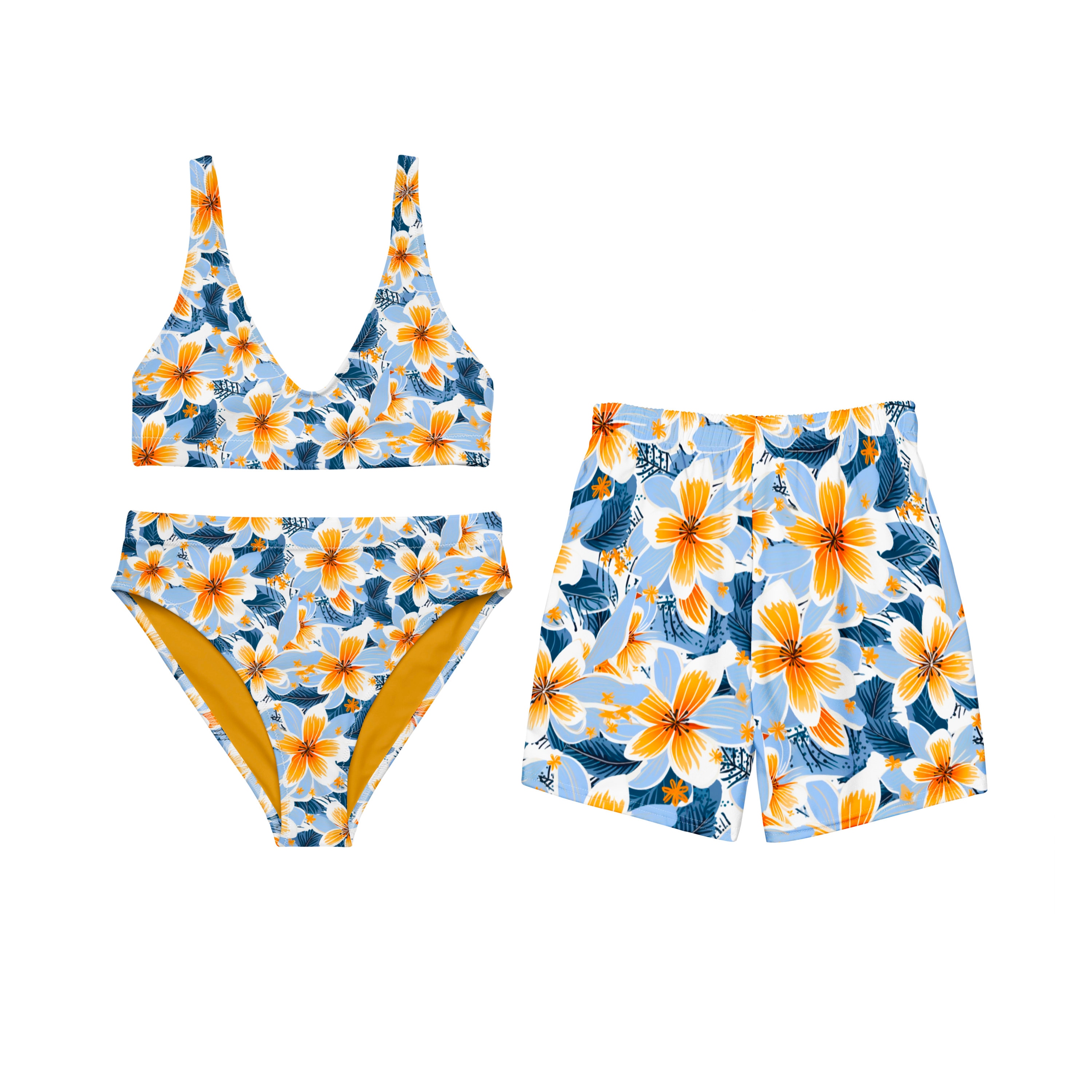 Floral Matching Swimsuits for Couples - Tropical Couples Swimwear ...