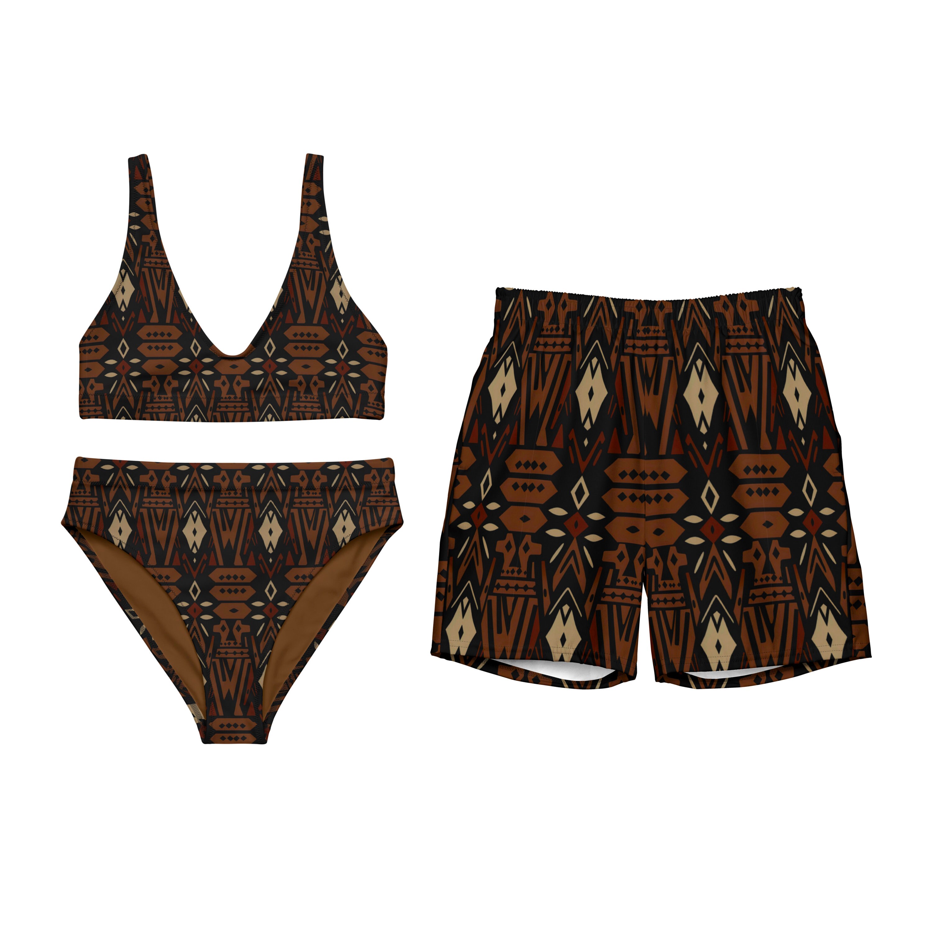 MATCHING SWIMSUITS for Couples Ethnic Couples Swimwear Set His and Hers ...