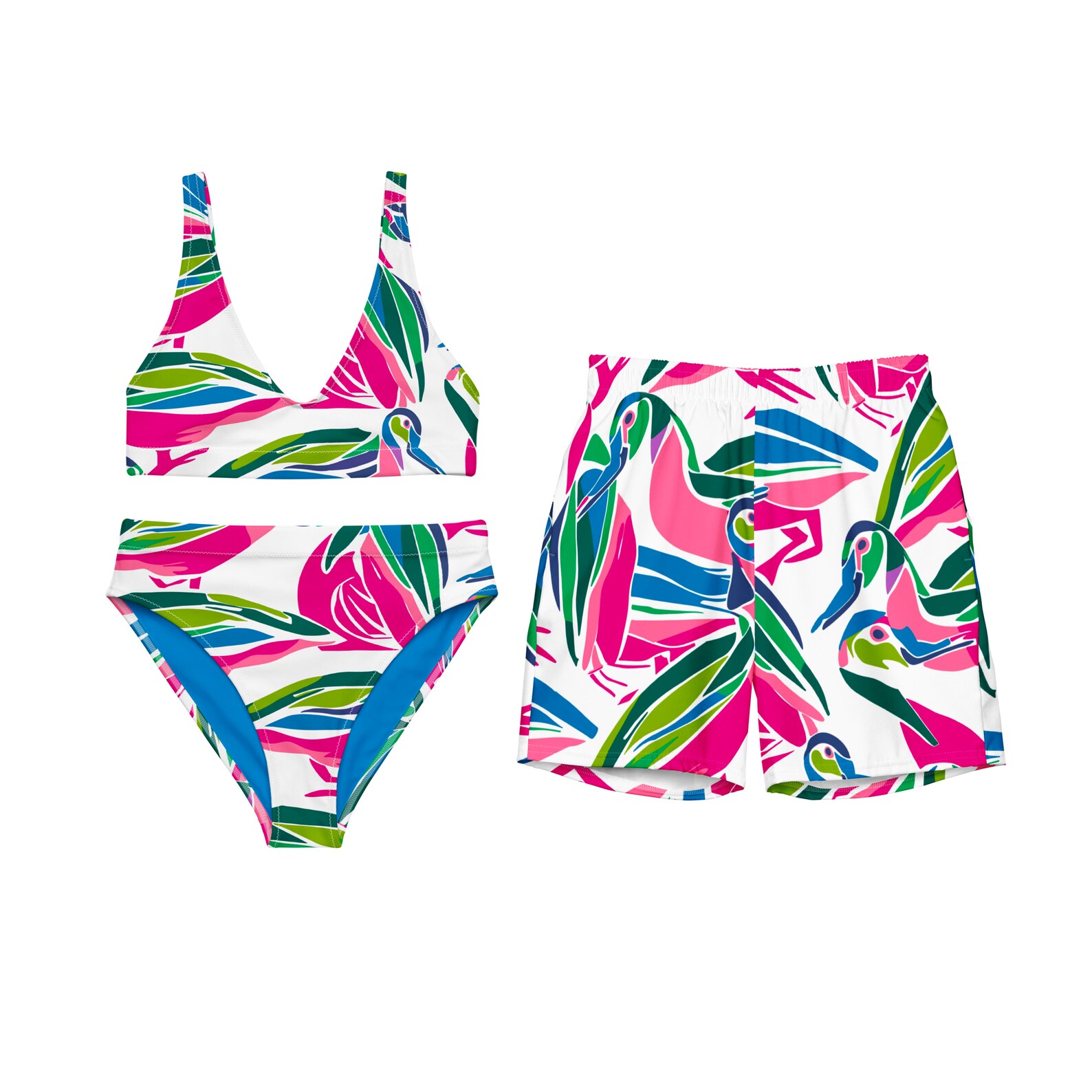 MATCHING SWIMSUITS for Couples - Tropical Couples Swimwear Set - His ...