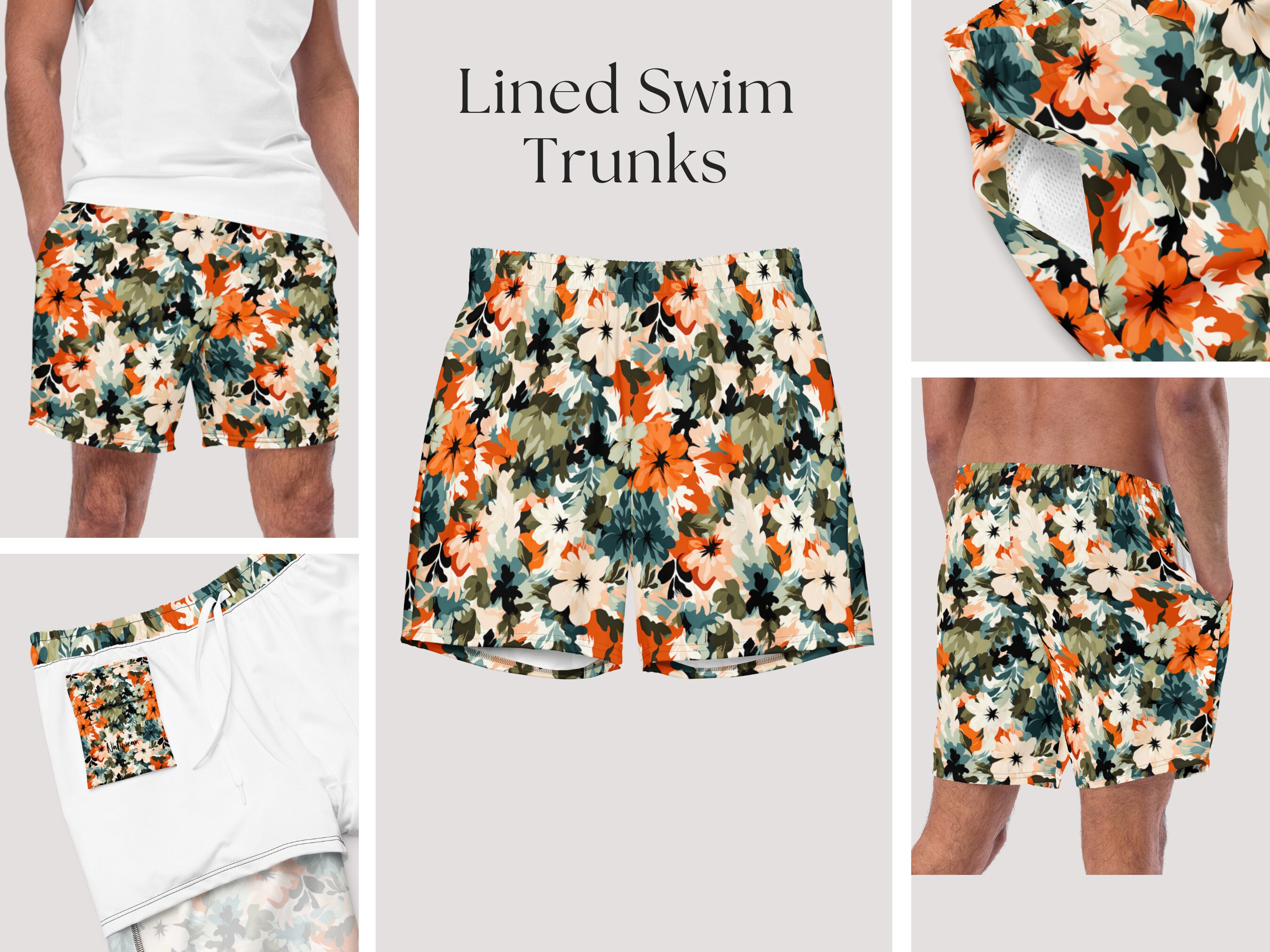 MATCHING SWIMSUITS for Couples - Couples Swimwear Set Floral - His and ...