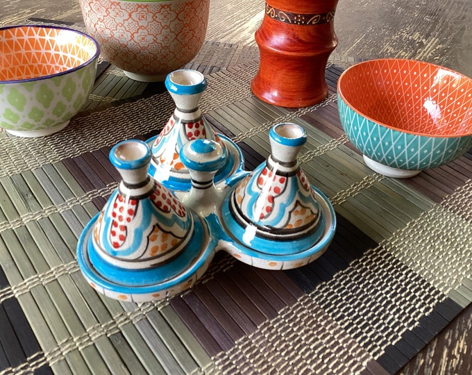 Vintage Ceramic Tajine Condiment Server - Etsy