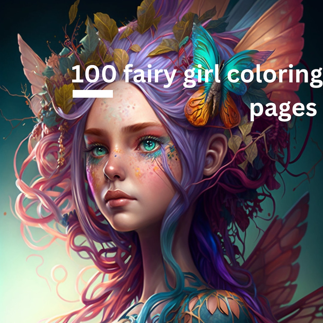 Dreamy Fairy Girls: A 100 Page Coloring Book for Adults and Children ...