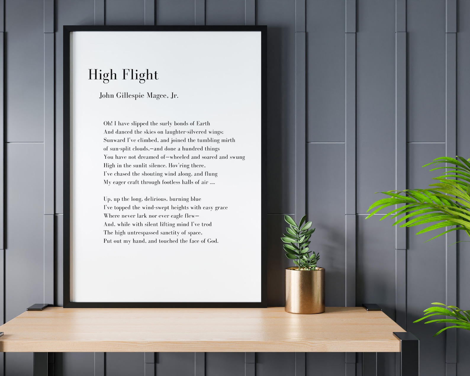 High Flight by John Gillespie Magee, Jr. - Poetry Printable - Etsy
