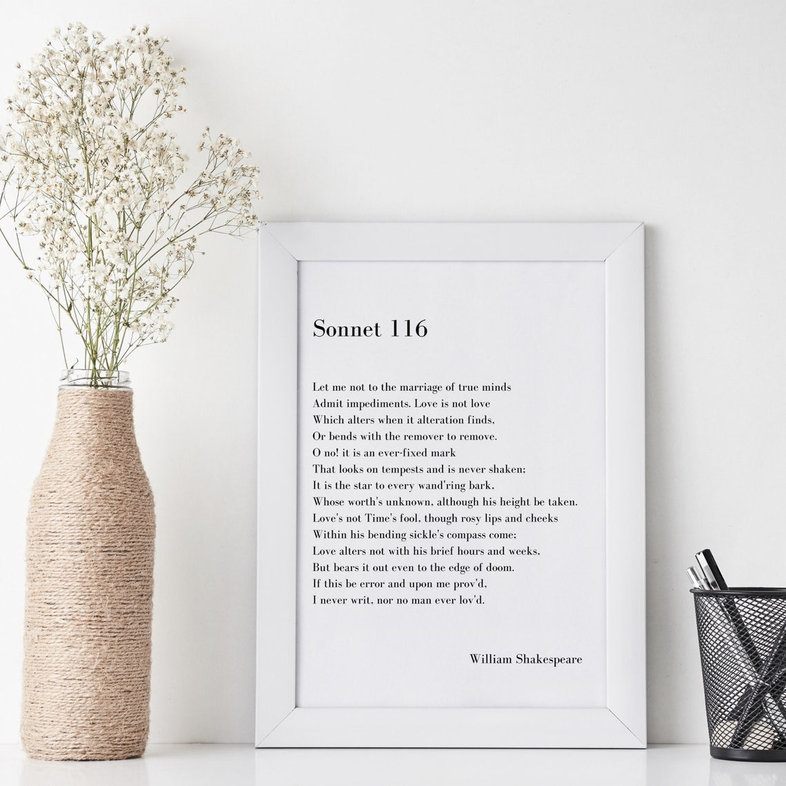 Sonnet 116 by William Shakespeare - Printable Poetry, Digital Download ...