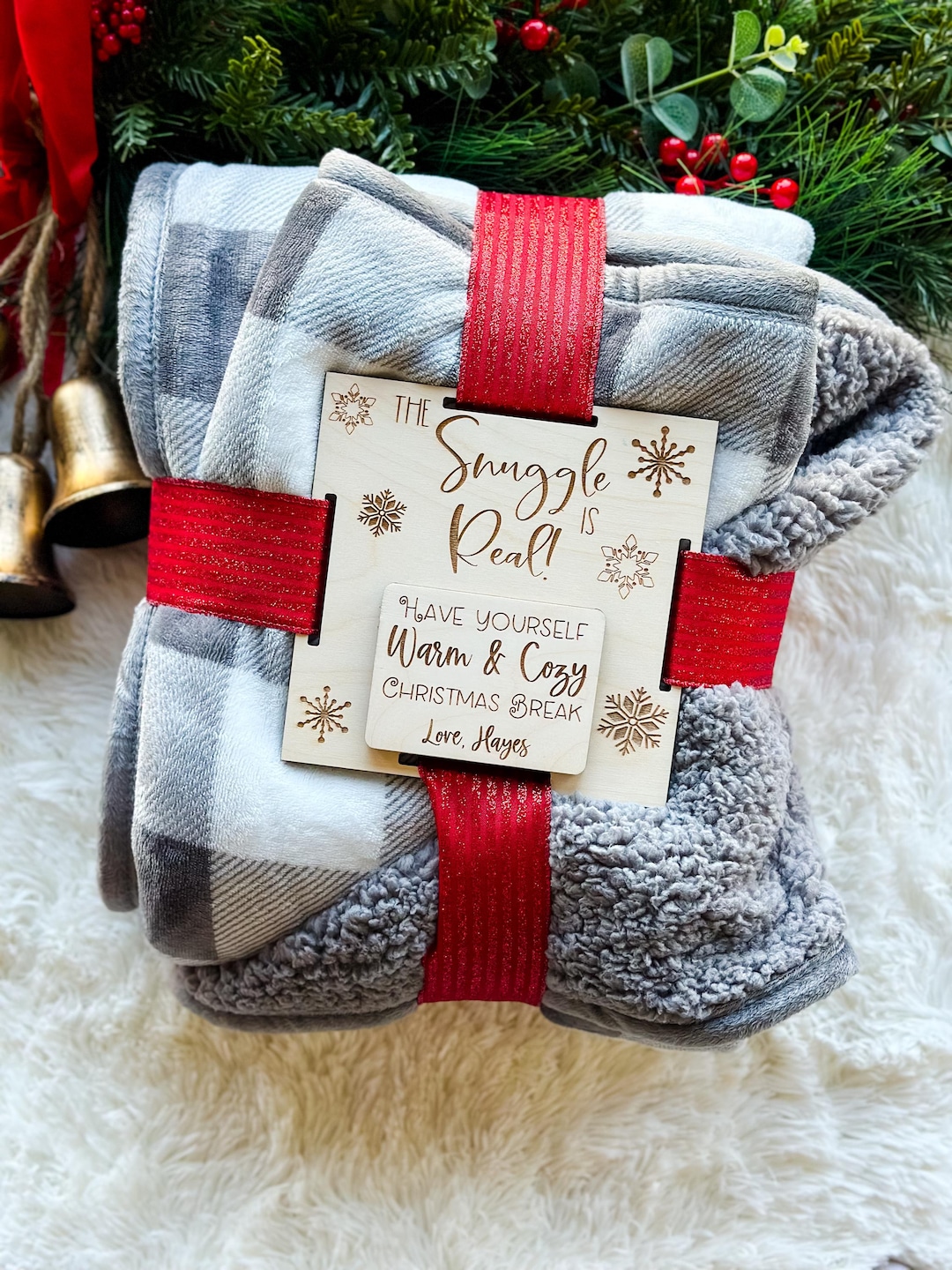 Personalized Blanket Gift Tag: Teacher, Neighbor, Friend Gift - Etsy
