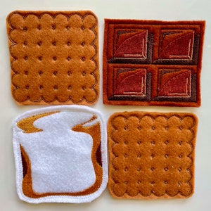Montessori Felt S'mores, Pretend S'mores Set, Preschool S'mores Felt ...