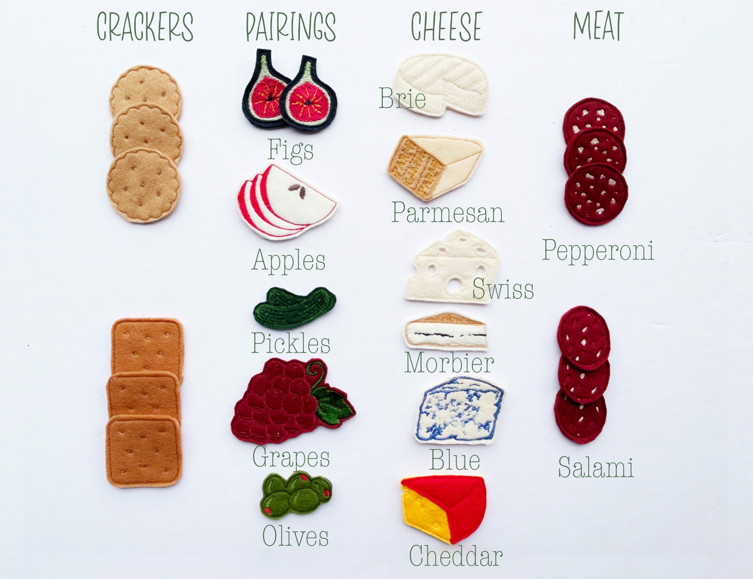 Montessori Felt Charcuterie Set Pretend Charcuterie Set - Etsy