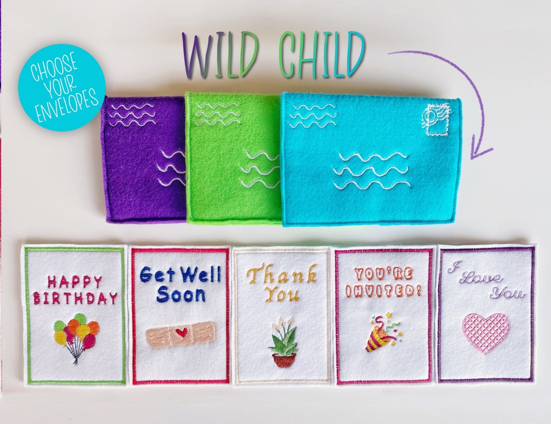 Montessori Felt Letters and Envelopes, Pretend Mail Set, Preschool ...