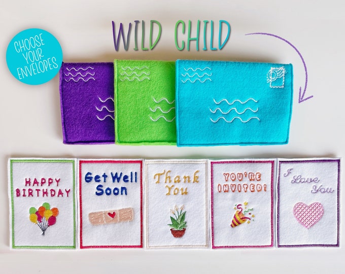Montessori Felt Letters and Envelopes, Pretend Mail Set, Preschool ...