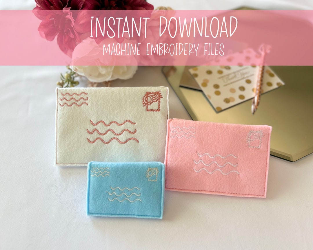 Embroidery FILES ITH Envelope, Felt ITH Mail, Felt Envelope, Machine ...