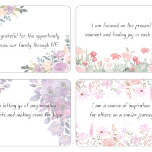 Empowering IVF Affirmation Cards Printable PDF for Positive Fertility ...