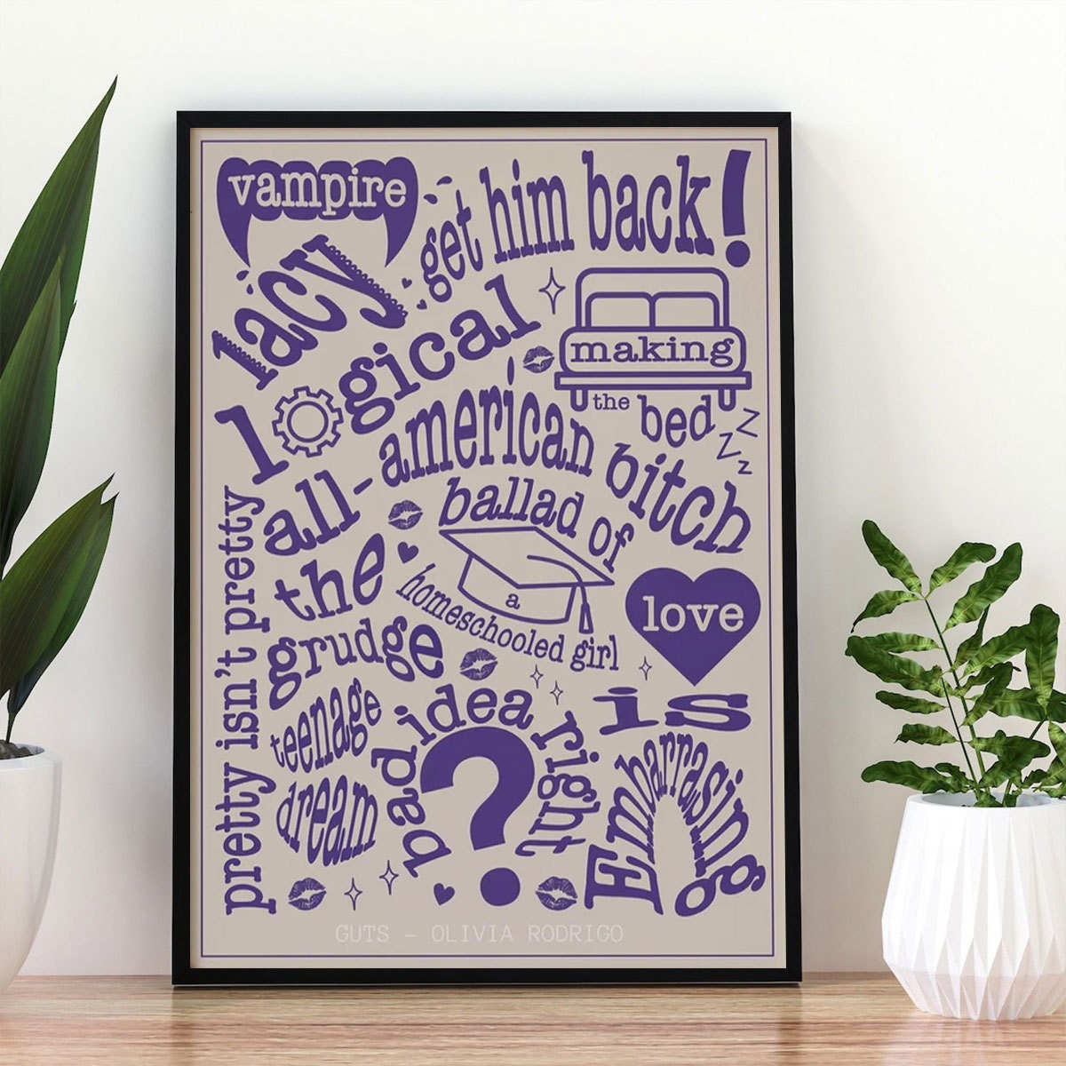 Album Trackless Poster GUTS by Olivia Rodrigo sold by Myrtice Ghana ...