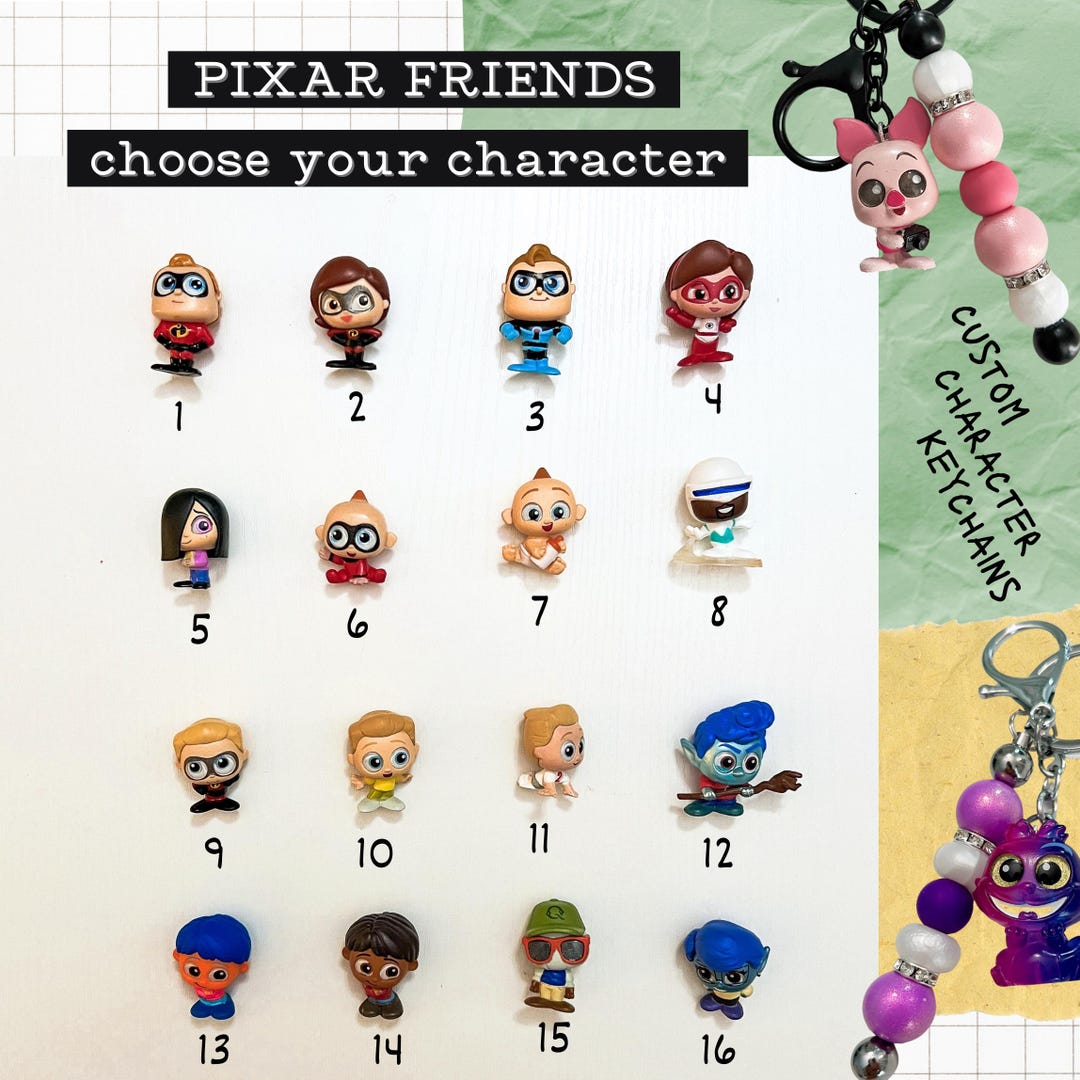 Custom Pixar Character Doorable Keychain - You Choose! - Etsy