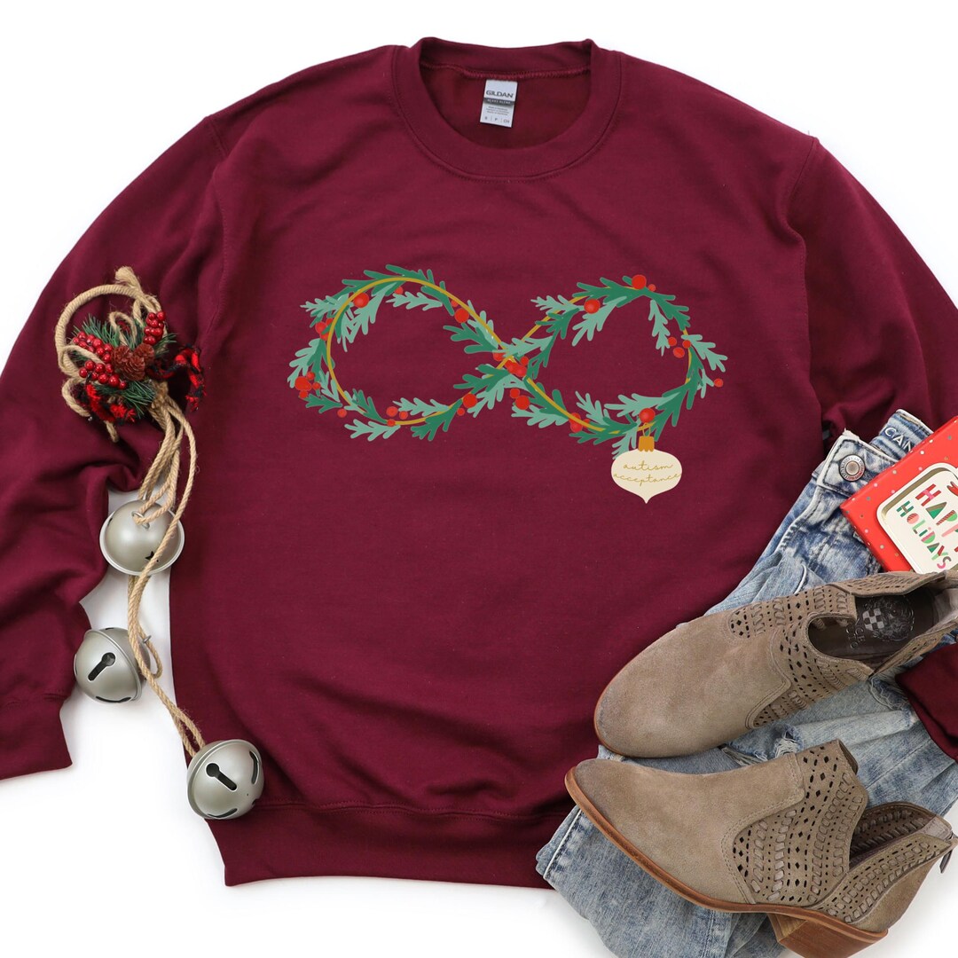 Autism Acceptance Garland Infinity Sweatshirt - Etsy