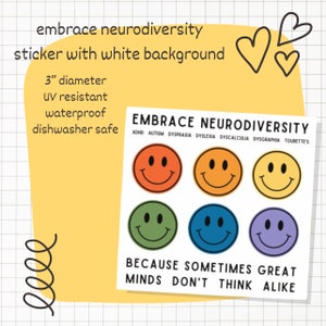 Embrace Neurodiversity Sticker - Etsy
