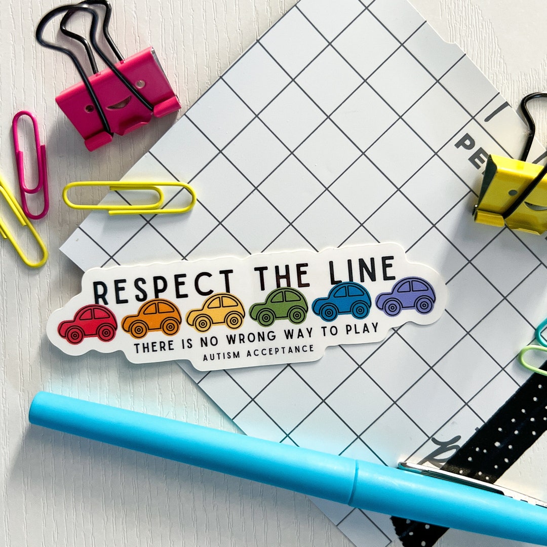 Respect the Line Sticker - Etsy