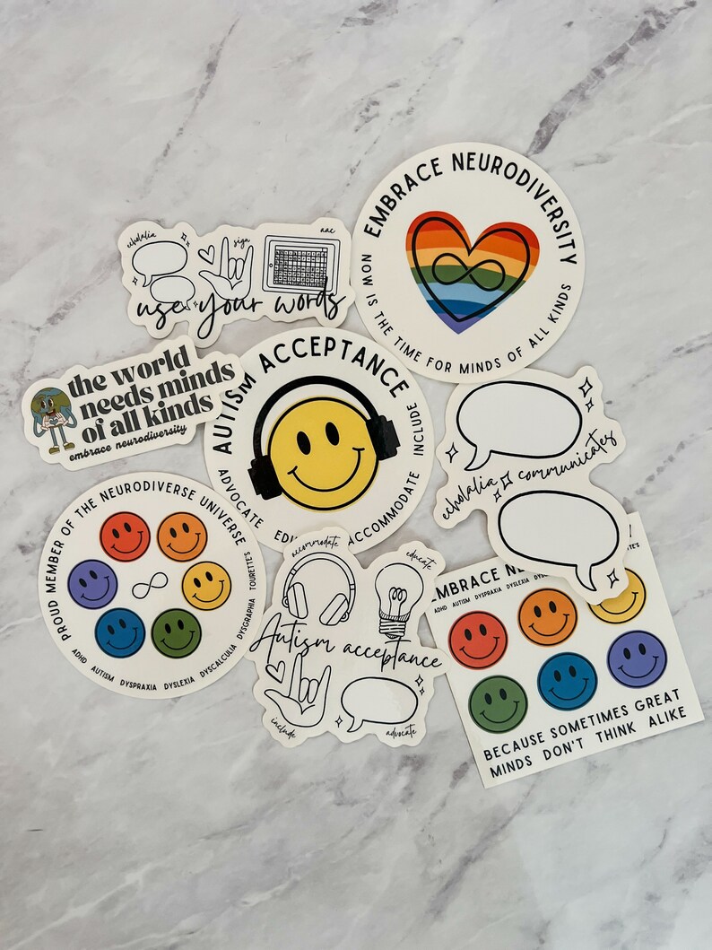 Autism Acceptance Smiley Sticker - Etsy