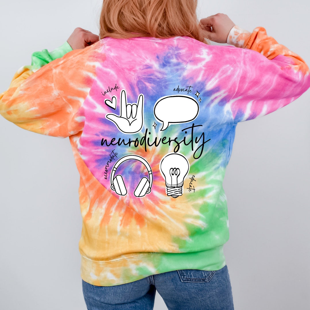 Neurodiversity Tie-dye Sweatshirt - Etsy
