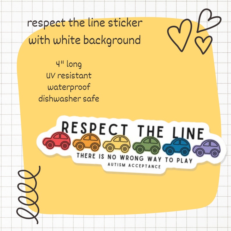 Respect the Line Sticker - Etsy