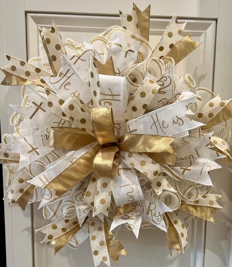 He is Risen Wreath - Etsy