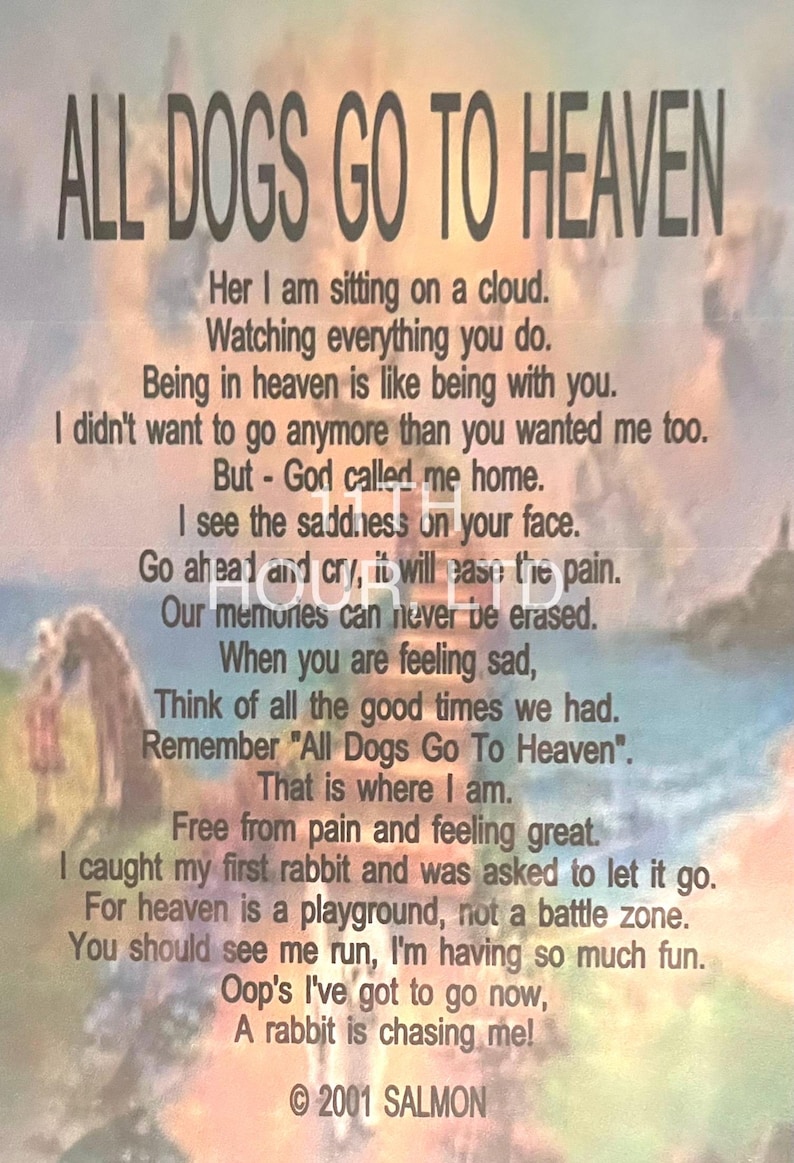 All Dogs Go to Heaven Magnet 4x6 - Etsy