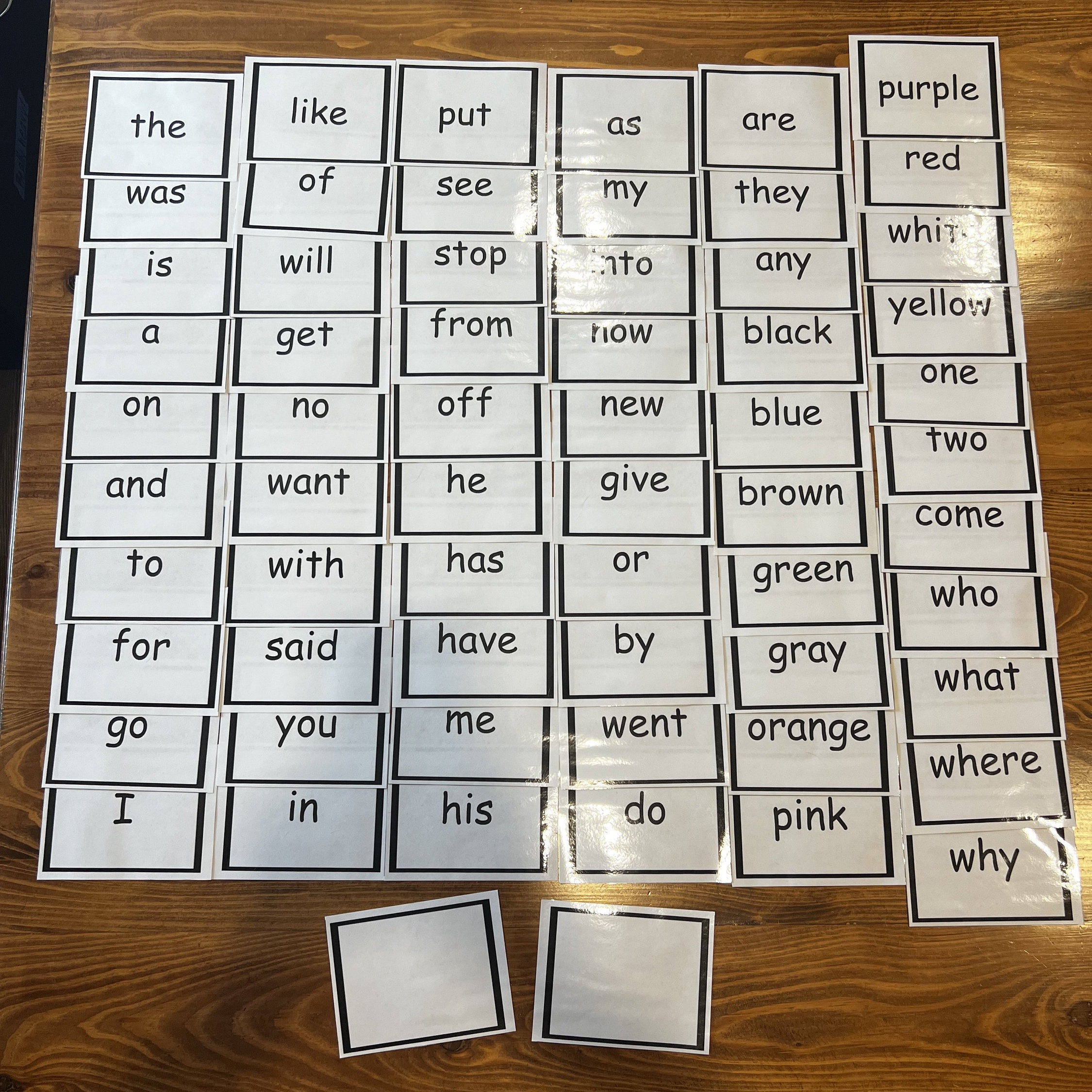 Kindergarten Sight Word Flash Cards - Etsy