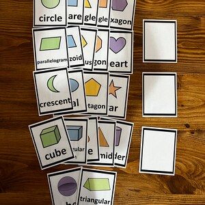 Shape Flashcards - Etsy