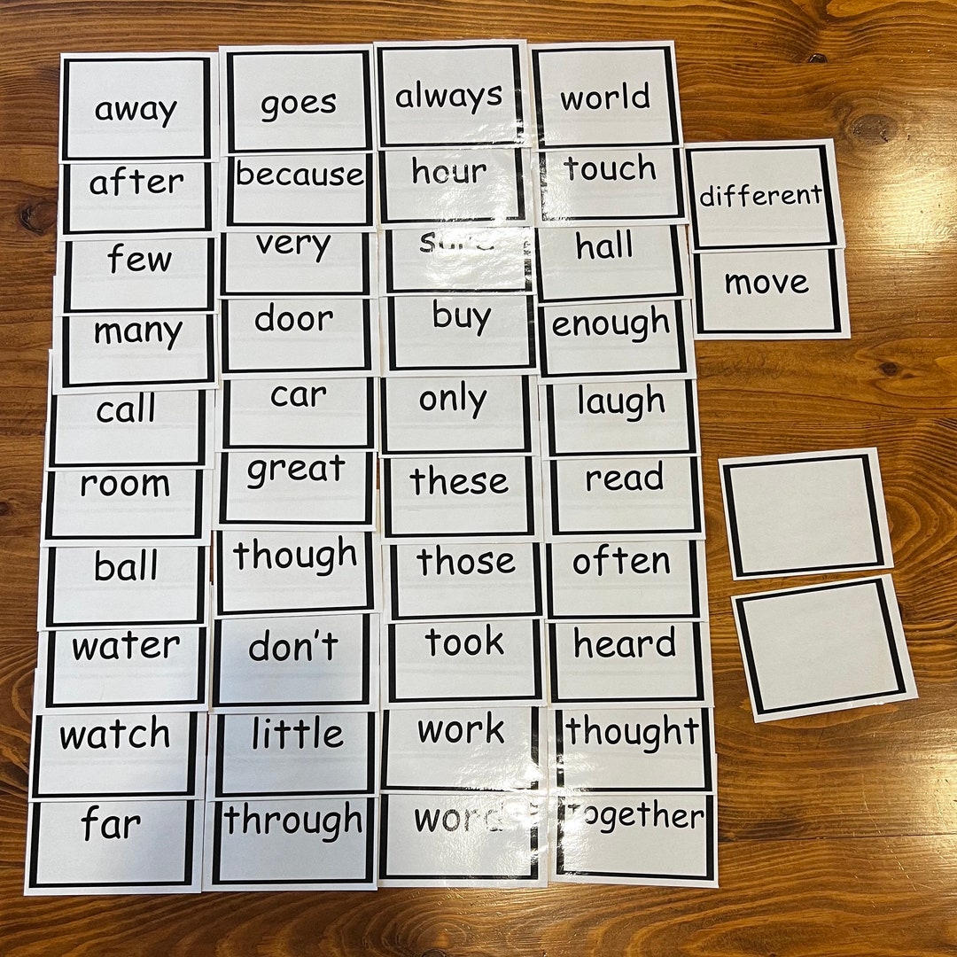2nd Grade Sight Word Flash Cards - Etsy