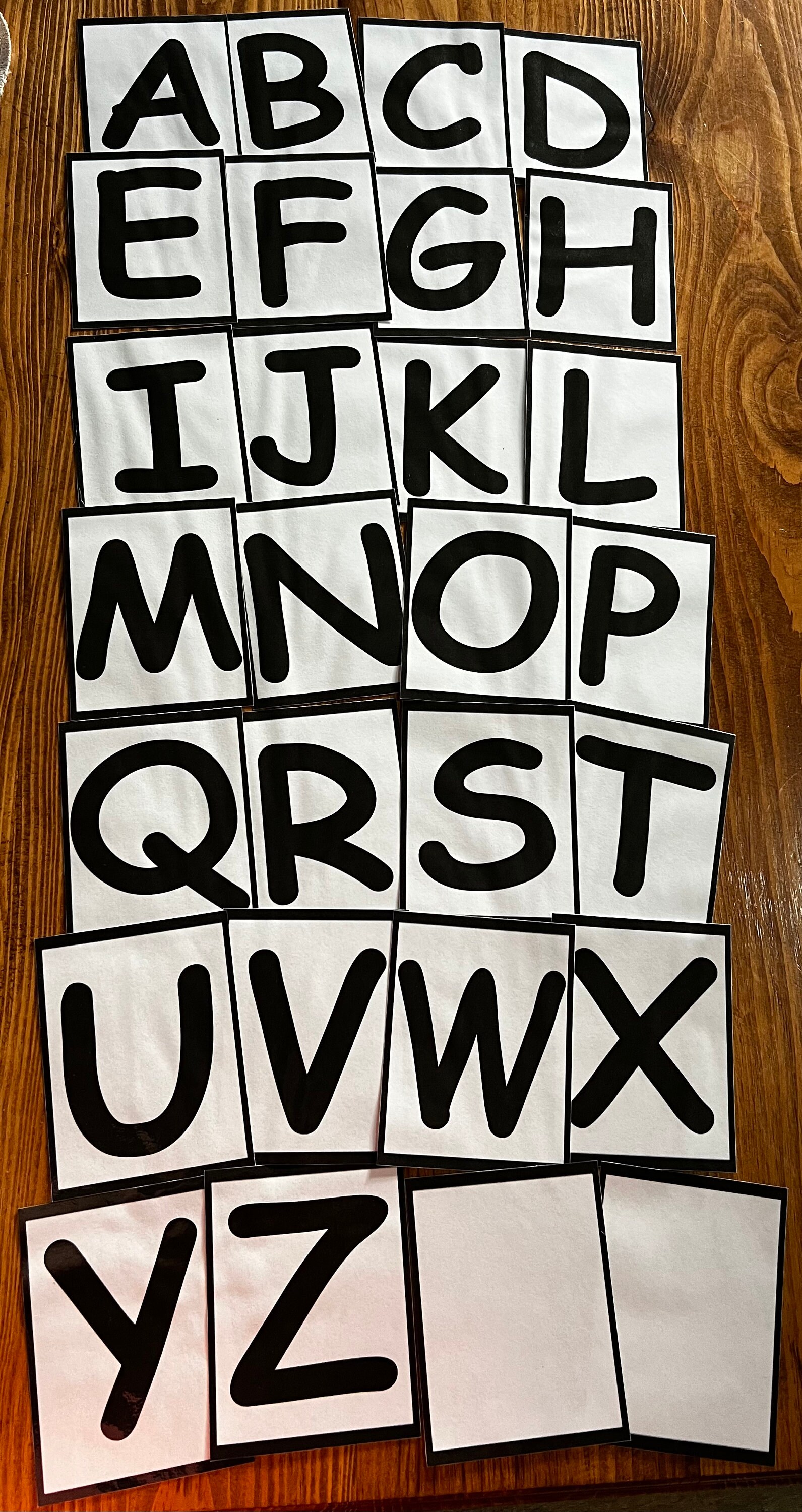 Uppercase Alphabet Flash Cards - Etsy