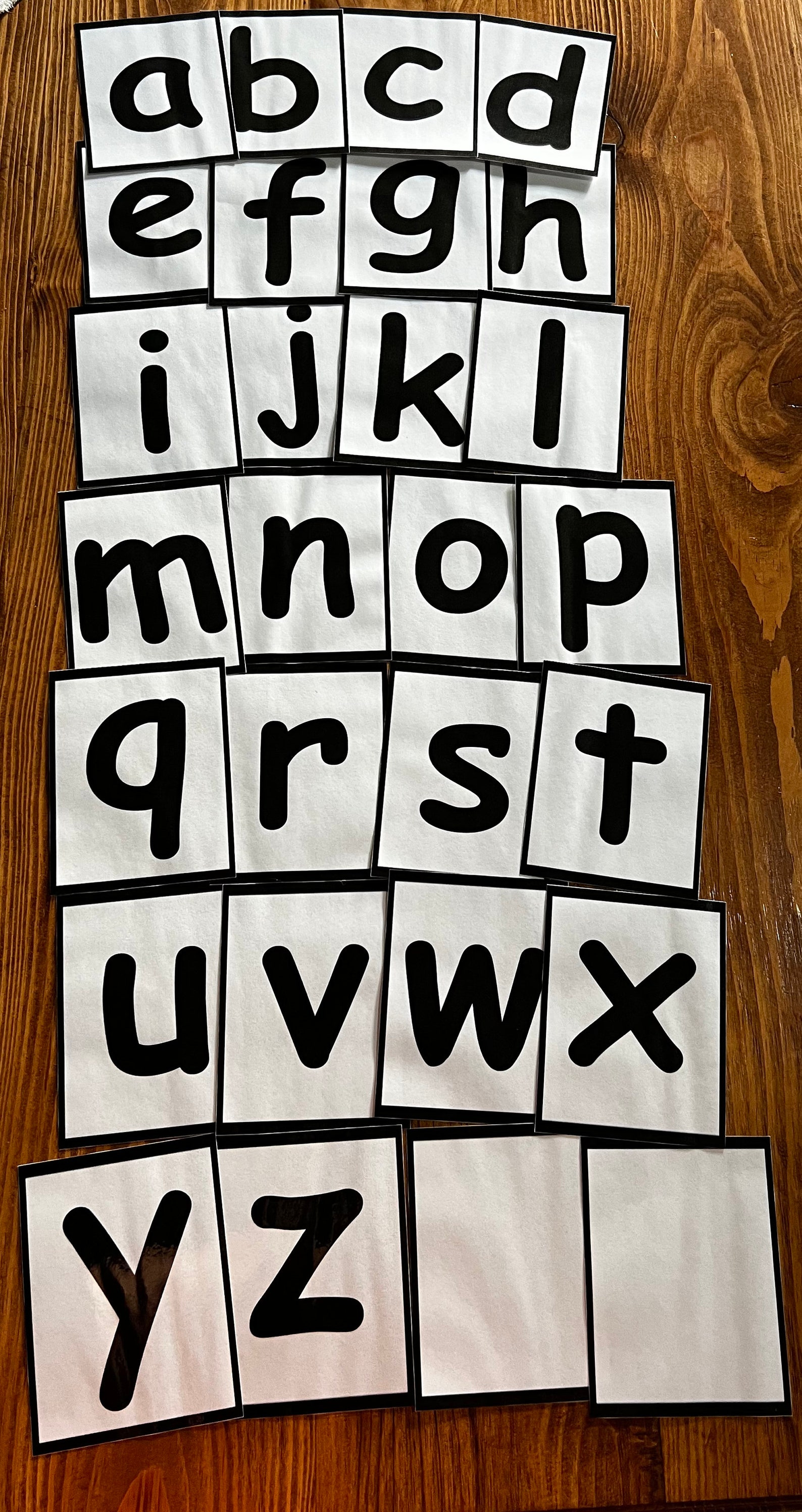 Lowercase Alphabet Flash Cards - Etsy