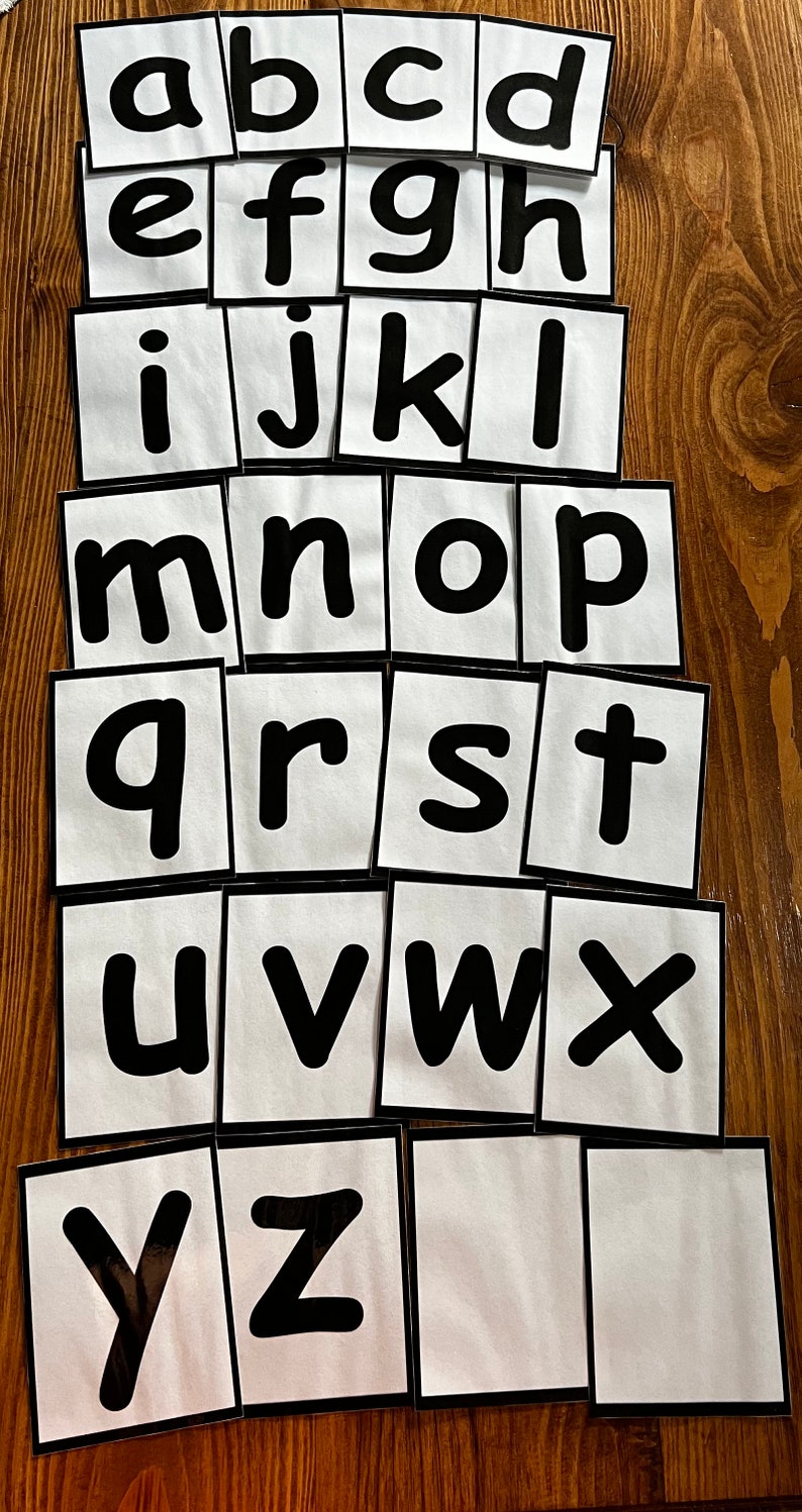 Lowercase Alphabet Flash Cards - Etsy