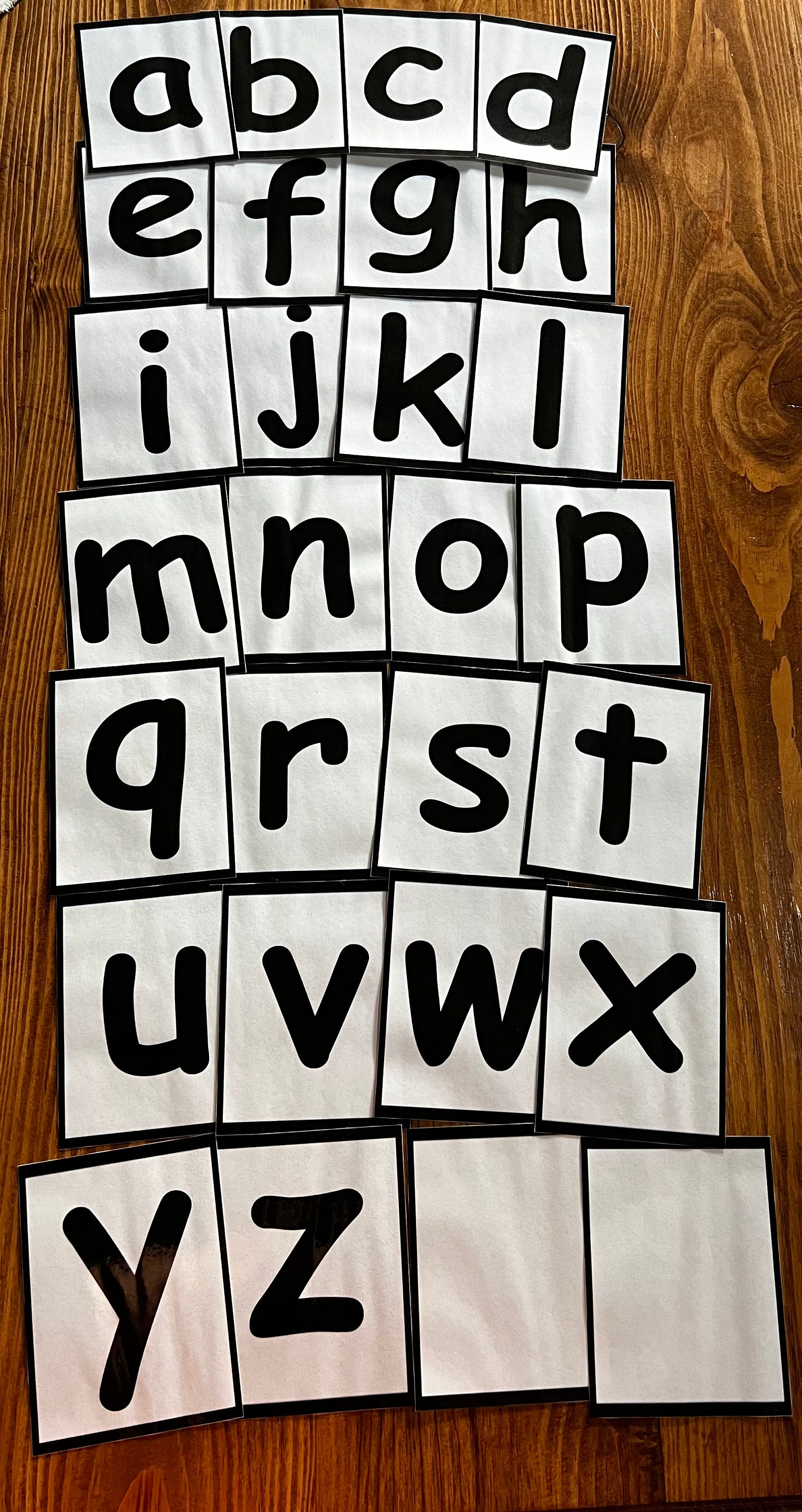 Lowercase Alphabet Flash Cards - Etsy