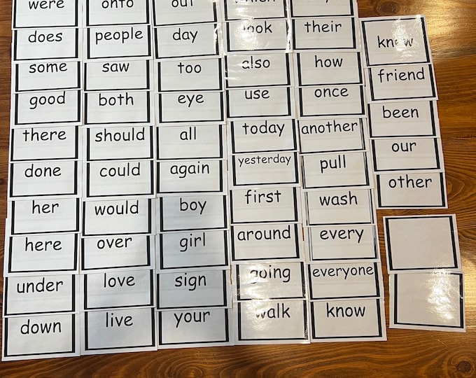 41 Printable Dolch 1st Grade Sight Word Flashcards. - Etsy Canada