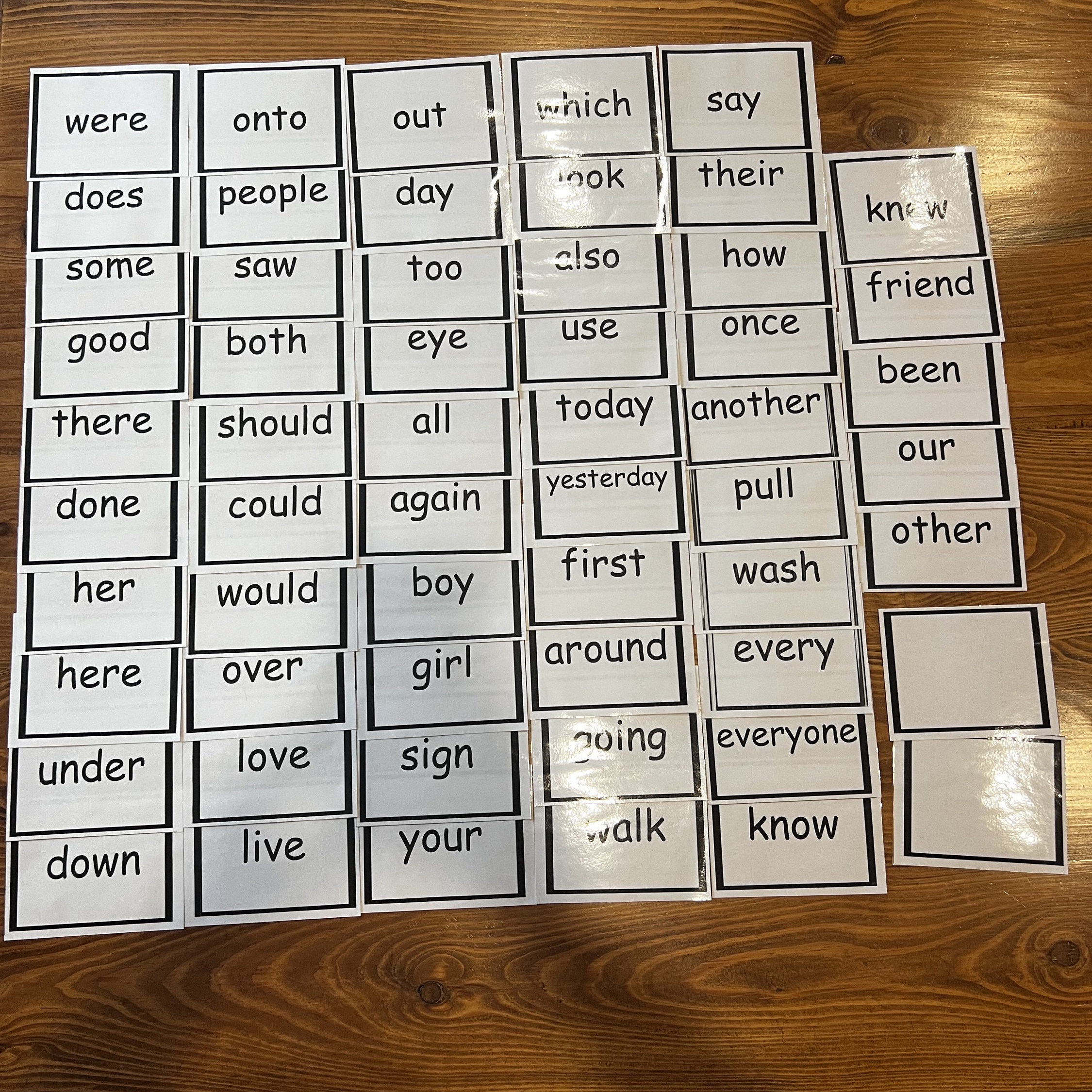 1st Grade Sight Word Flash Cards - Etsy