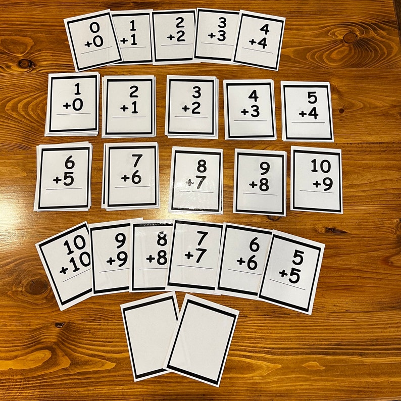 Adding 0-10 Flash Cards - Etsy