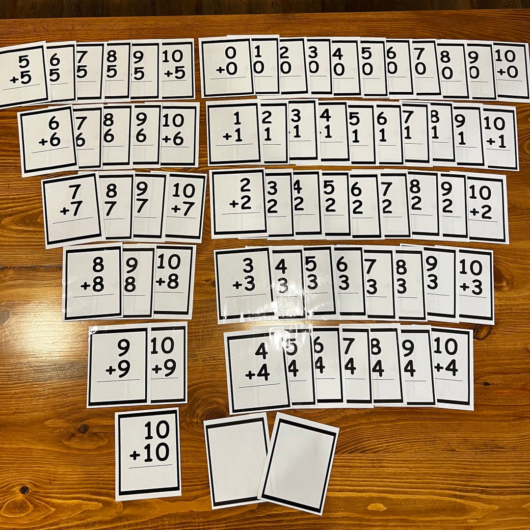 Adding 0-10 Flash Cards - Etsy