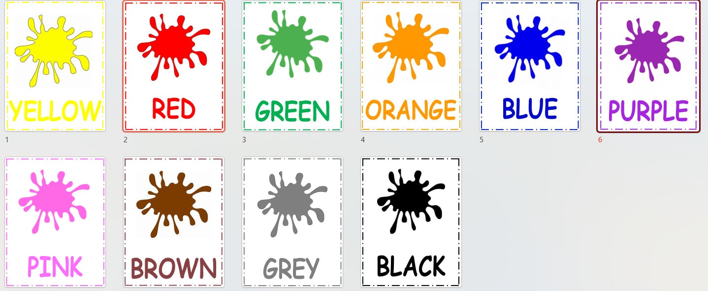 Classroom Color Posters - Etsy