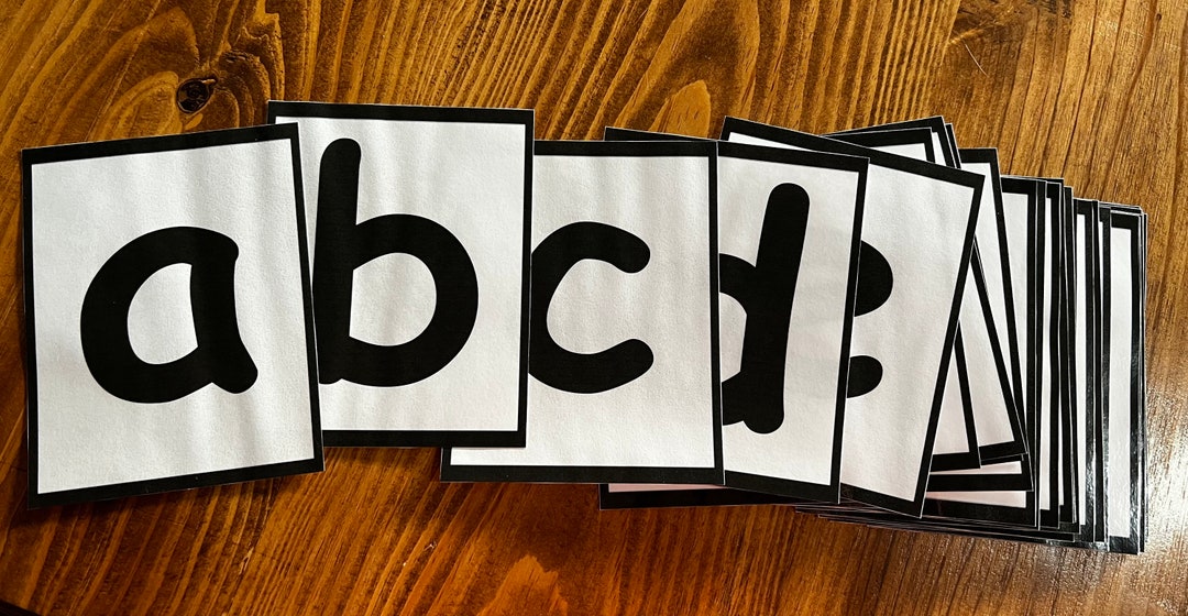 Lowercase Alphabet Flash Cards - Etsy