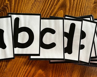 Full Page 8x11 Flash Cards upper and Lowercase Alphabet on Separate ...