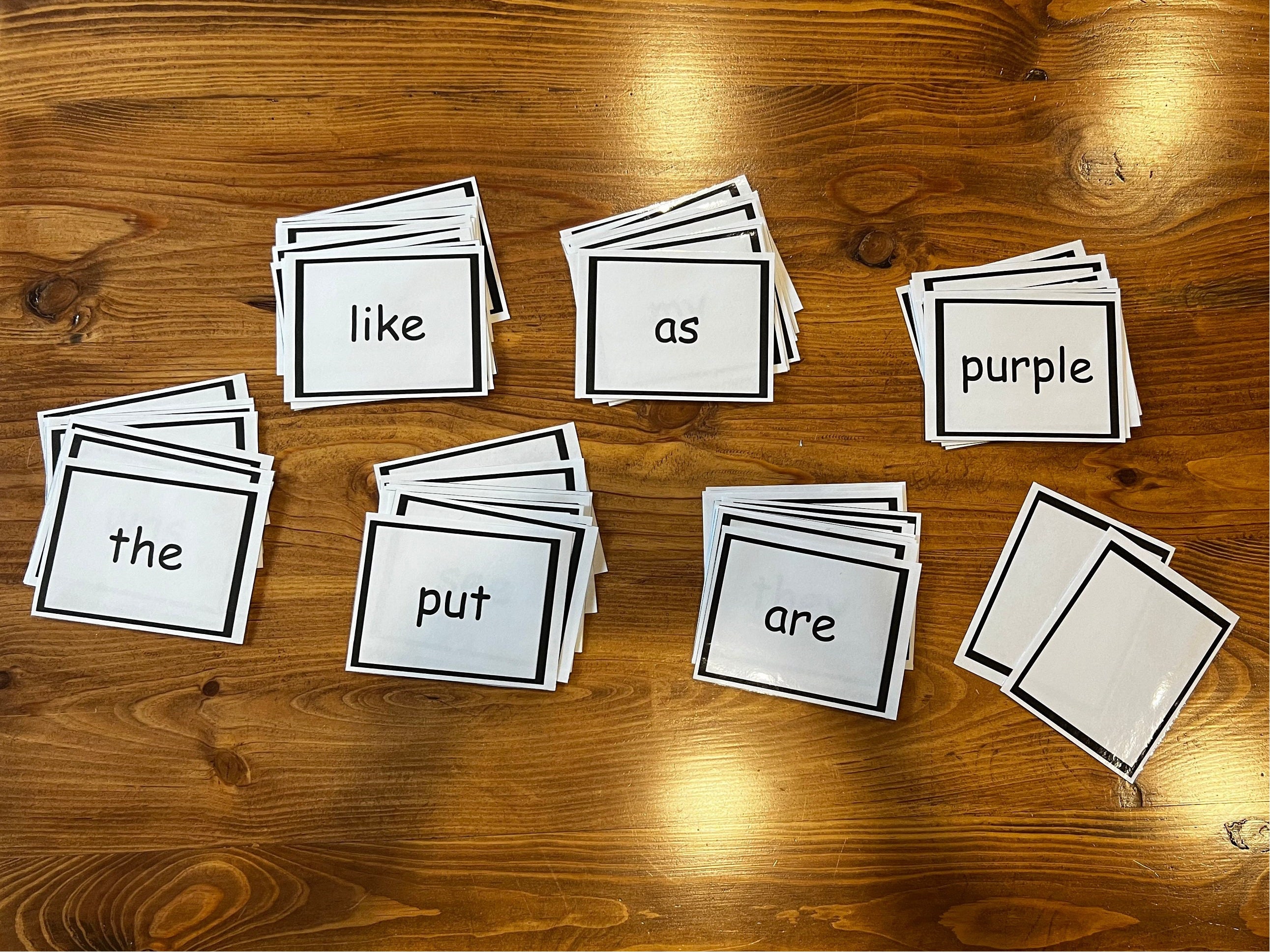Kindergarten Sight Word Flash Cards - Etsy