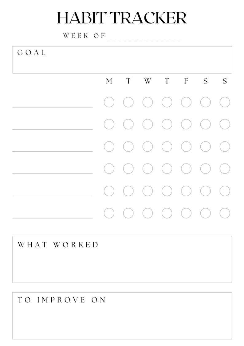 Minimalist ADHD Friendly Planner - Etsy