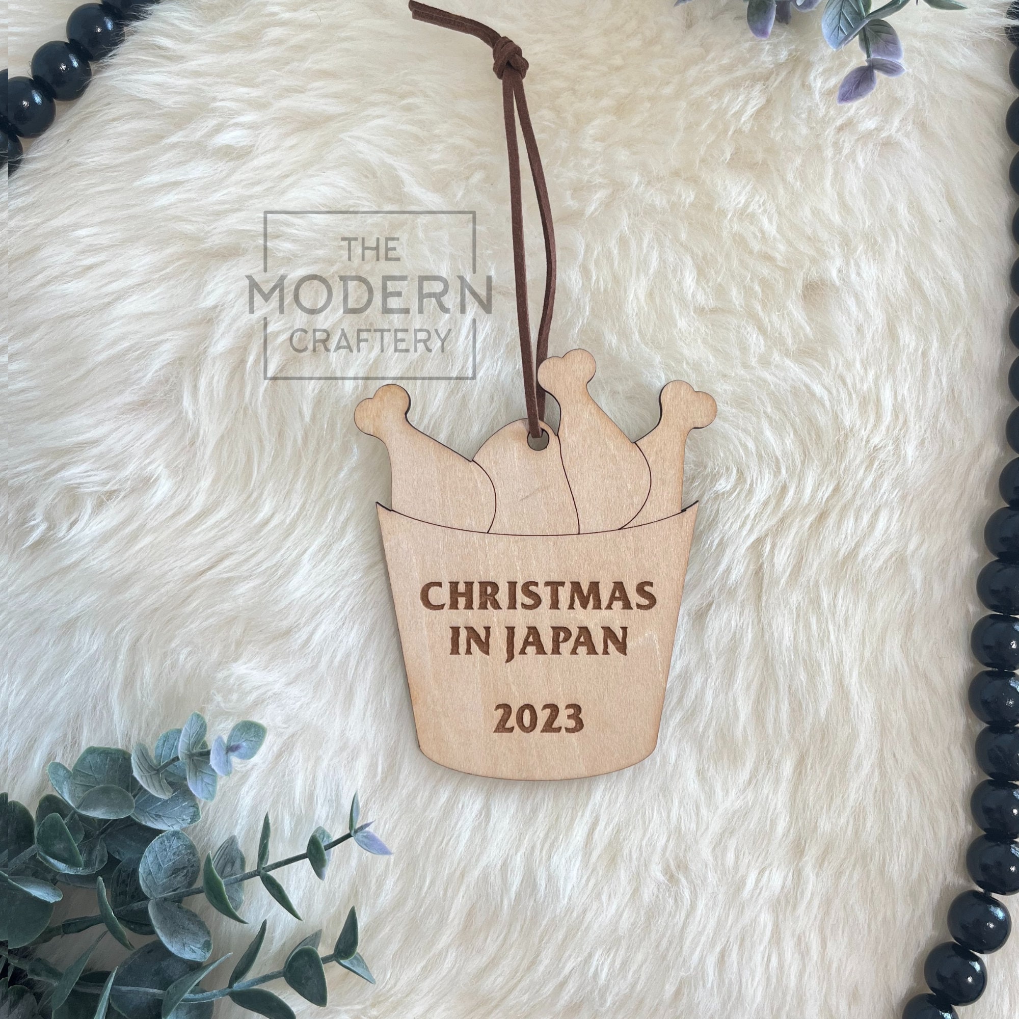 Christmas in Japan Chicken Bucket Wooden & Acrylic Ornament Japan ...