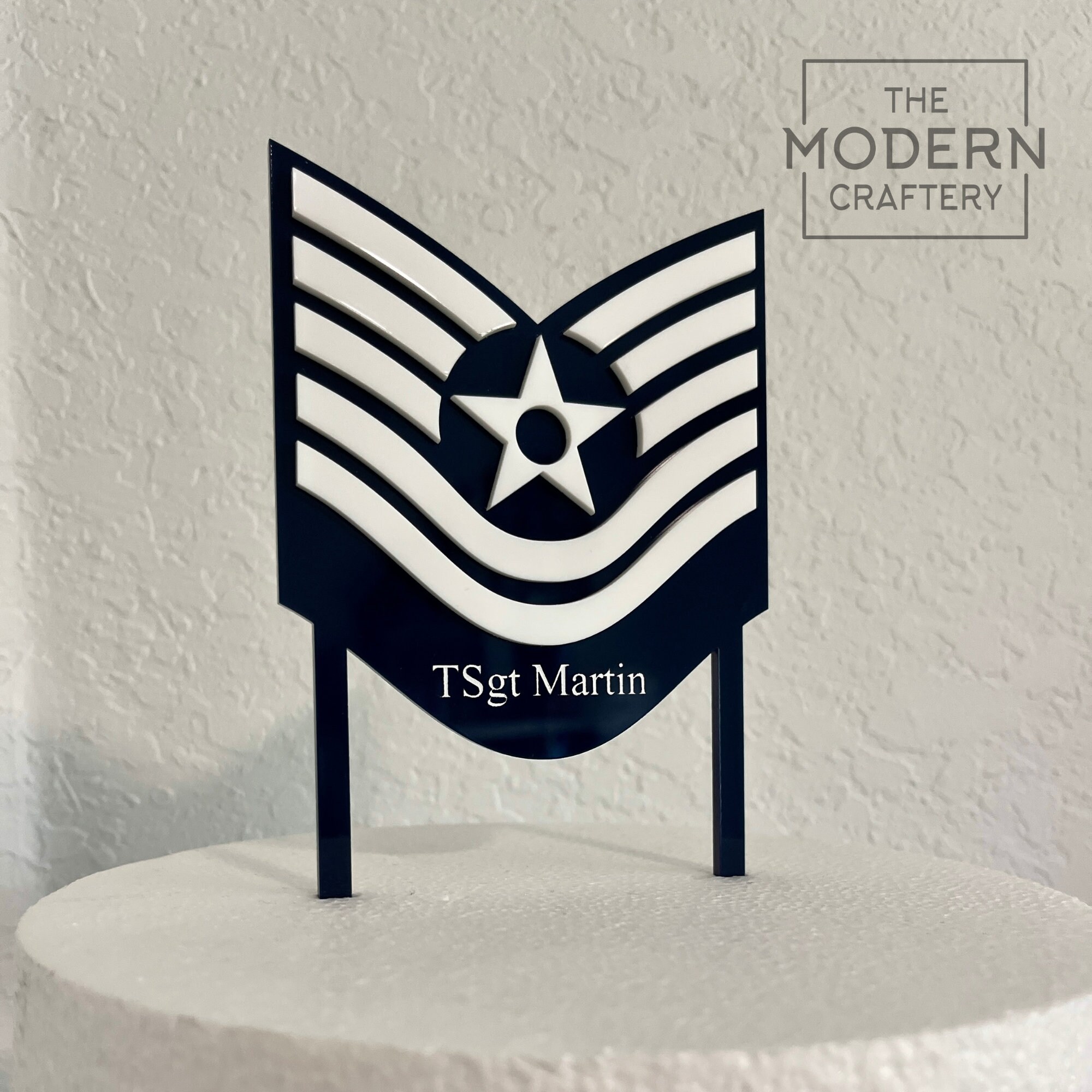 Military Promotion Cake Topper - Acrylic Rank Centerpiece - Military ...
