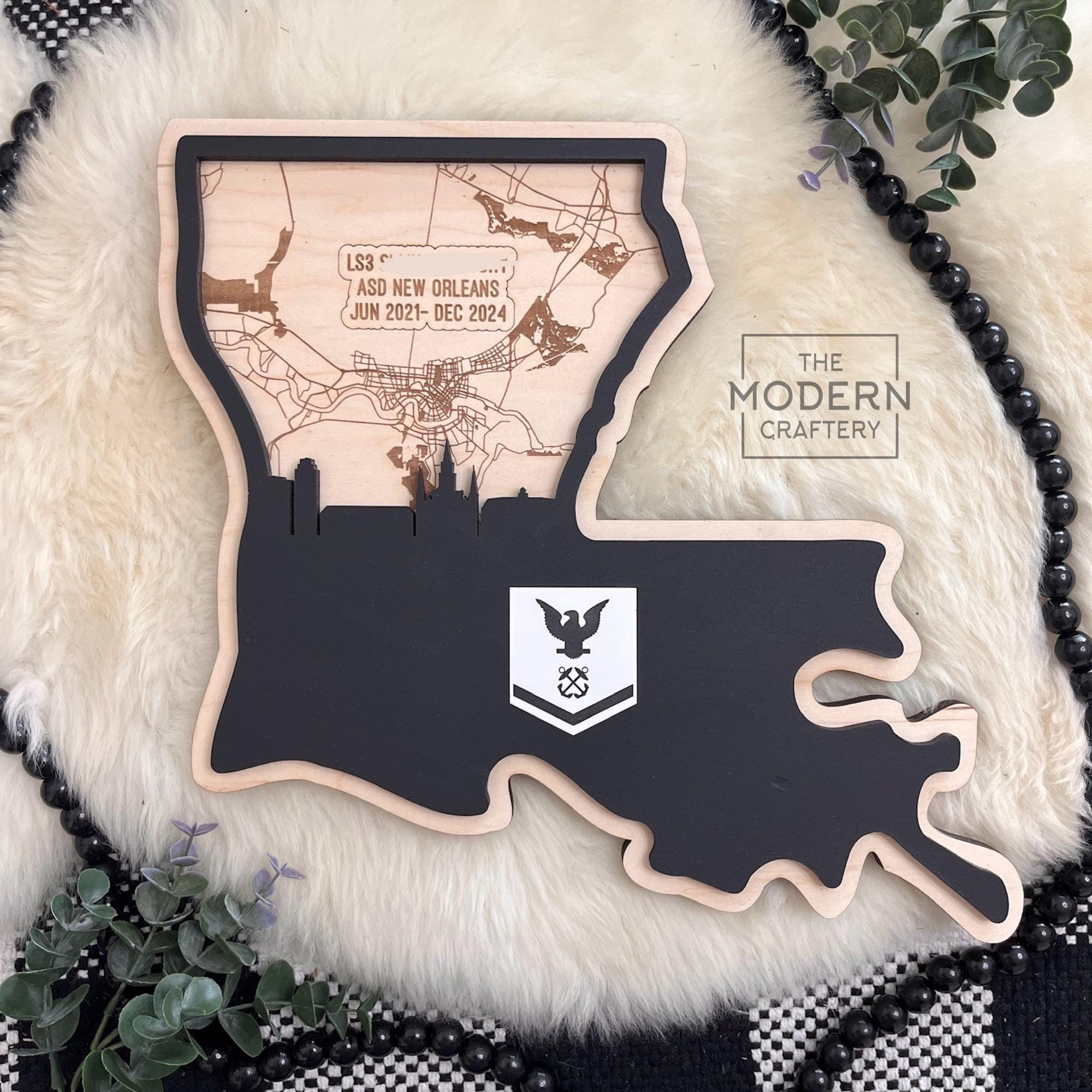 Custom Military Promotion Gift, PCS Plaque, State/country/base Going ...