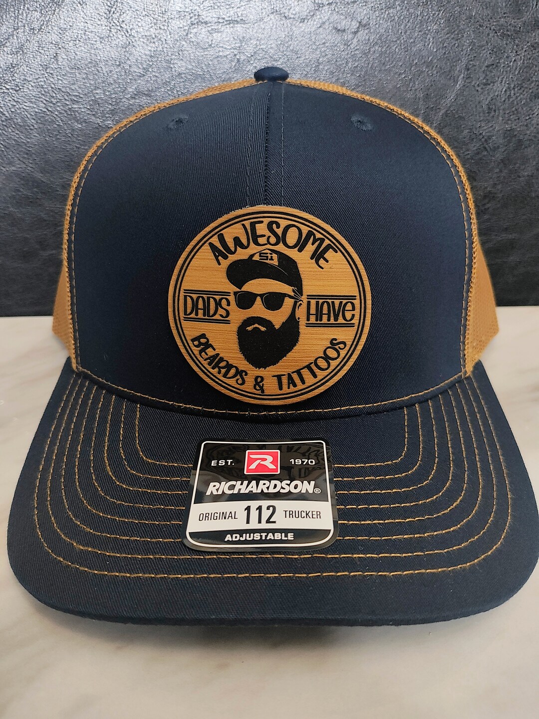 Awesome Dads Have Beards & Tattoos Hat – Father’s Day, Dad, Papa ...